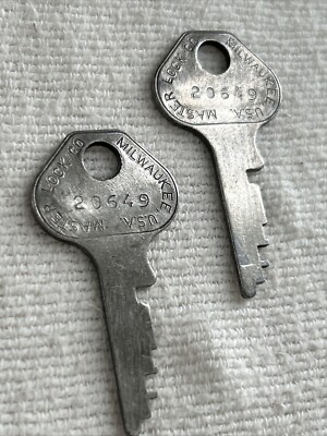 Pair Of Vintage Master Keys Milwaukee USA 20649 | eBay