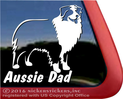 Aussie Dad | Australian Shepherd Vinyl Dog Window Decal Sticker | eBay
