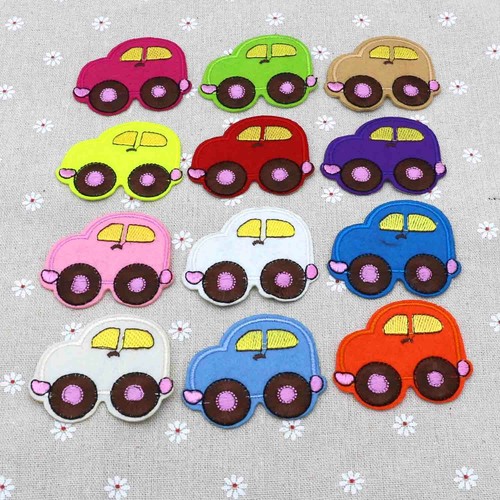 Mix Cartoon car 12-Pack/Set Embroidered cute iron on patches lot kids ...
