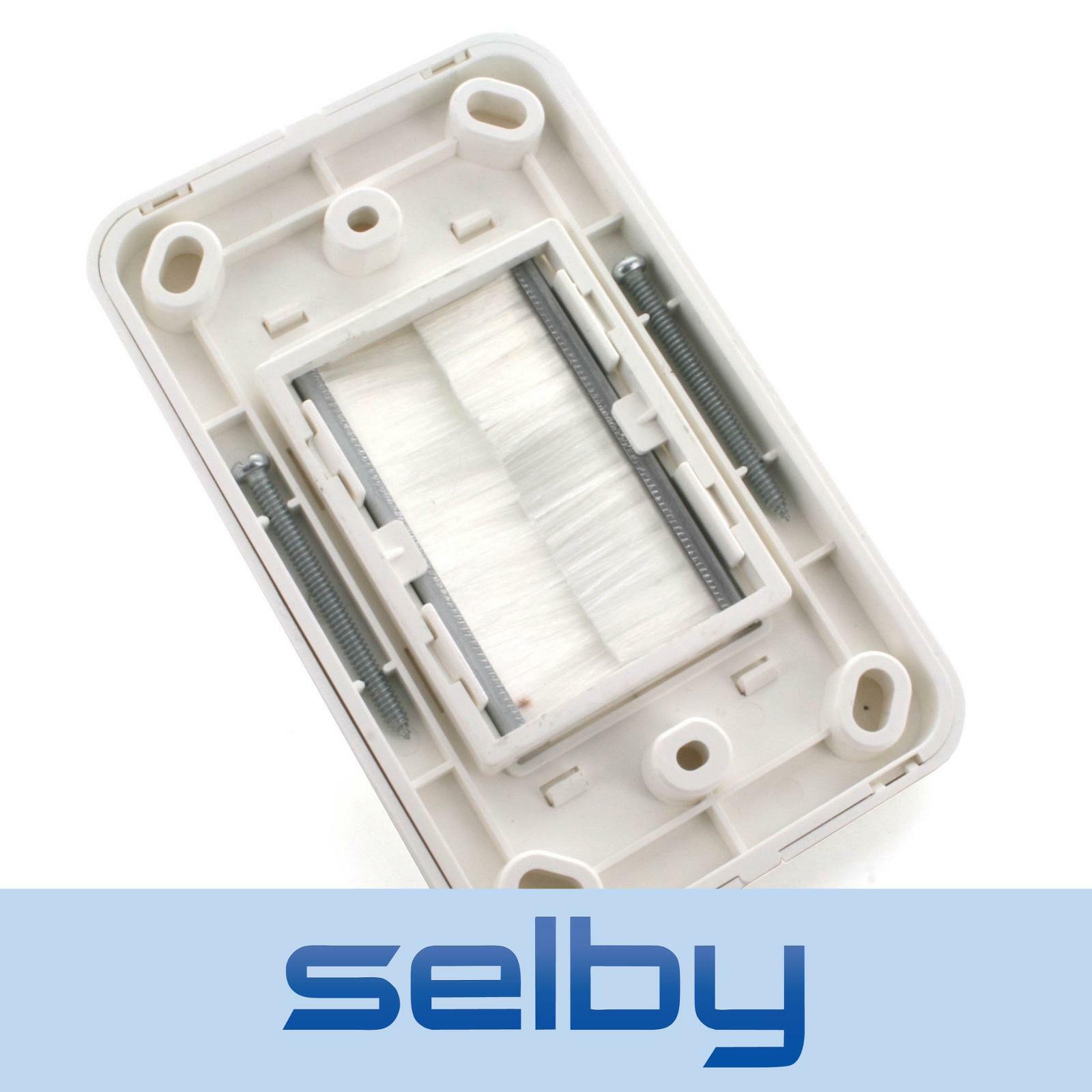 Flat Brush Bristle Wall Plate Single Gang Large Opening Cable ...