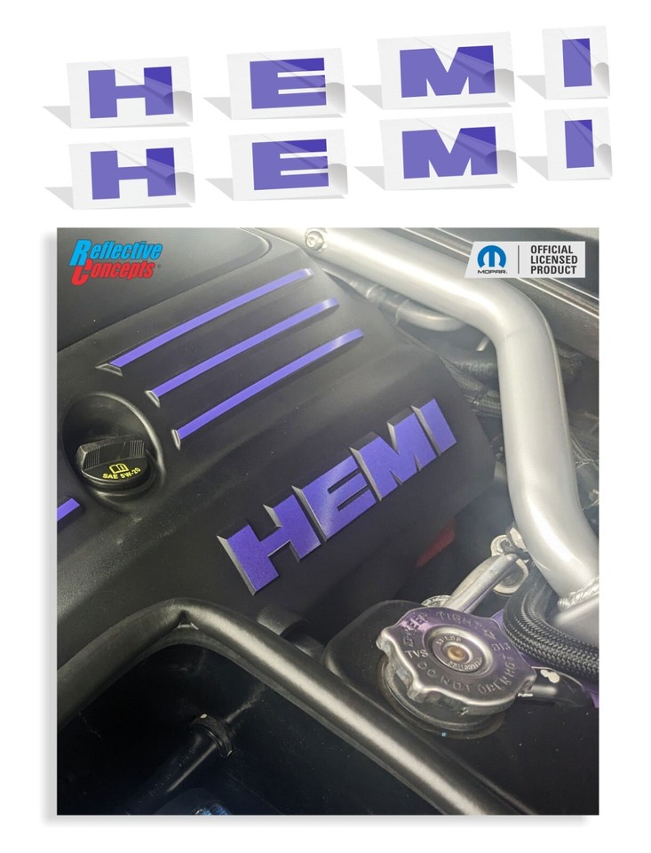 HEMI Engine Cover Decals (pair) for Charger and Challenger 5.7 Liter | eBay