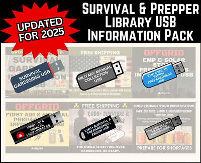 End of World Zombie Apocalypse SHTF Survival & Preparedness 6 USB ...