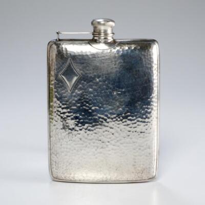 1920s Prohibition Era PS Co Hand Hammered Silver Flapper Pant Leg Flask ...