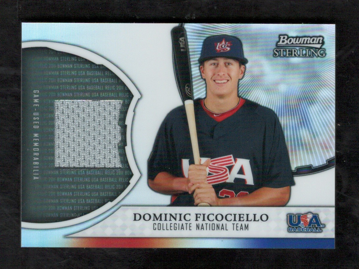 Dominic Ficociello 2011 Bowman Sterling USA Baseball Relics #DF ...