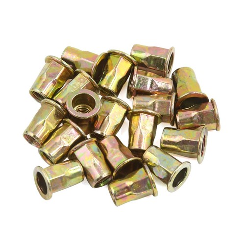 uxcell 20 Pcs M8 Car Bronze Tone Carbon Steel Thread Half Hexagonal ...