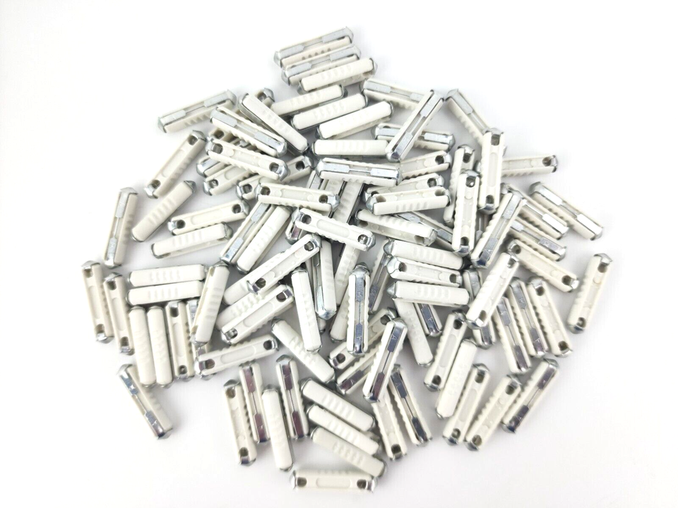 100pcs Flosser 8A White Torpedo Bullet Style Fuses ATS GBC European | eBay