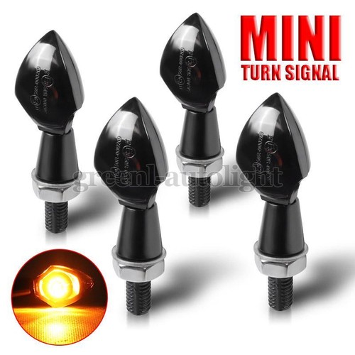 4PCS Motorcycle LED Bullet Indicators Amber Turn Signal Light Blinker ...