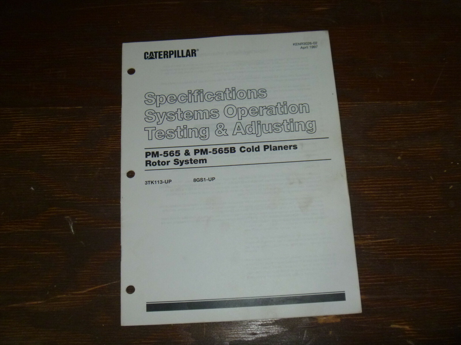 CAT Caterpillar PM-565 Cold Planer Rotor System Specs Test Shop Service ...