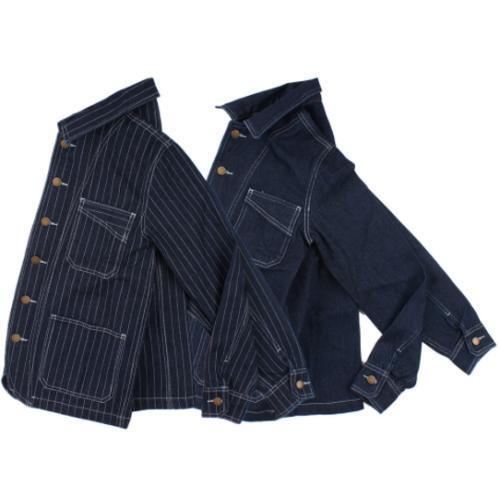 Men Casual Outwear Railroad Denim Jackets Vintage Work Jeans Coats ...