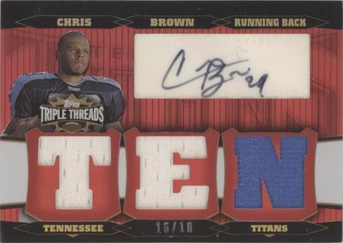 2006 Topps Triple Threads - Autographed Relics Chris Brown #TTRA-88 /18 ...