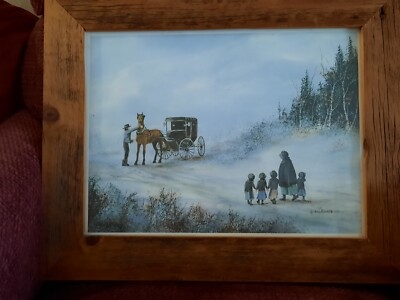 Amish Print 17 X 21; 1990 Koenig buggy | eBay