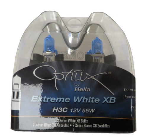 Hella H71071322 Optilux Extreme White Light Bulbs H3C 12V 55W Pack of 2 ...