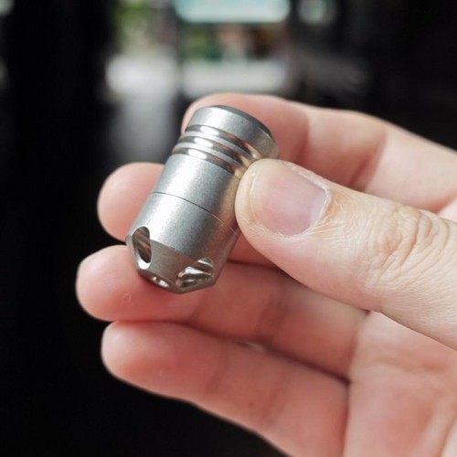 Titanium Waterproof Pill Case Box Organizer Container Portable Keychain ...