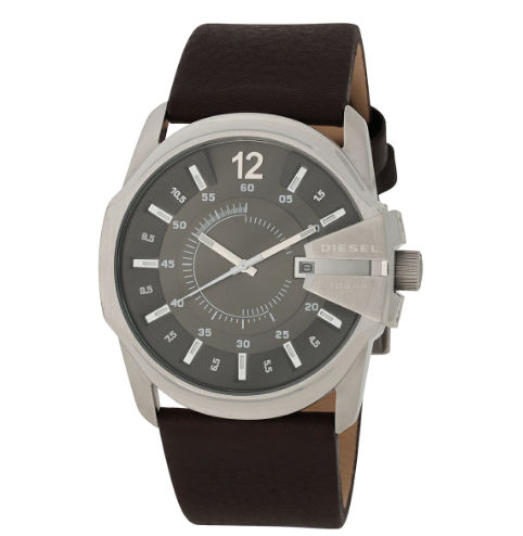 DIESEL MASTER CHIEF DZ1206 Grey Quartz Stainless Men's Watch New in Box ...