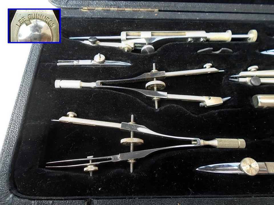 Superb Cased Set No:S103 Technical Drawing Instruments by LEE GUINNESS ...