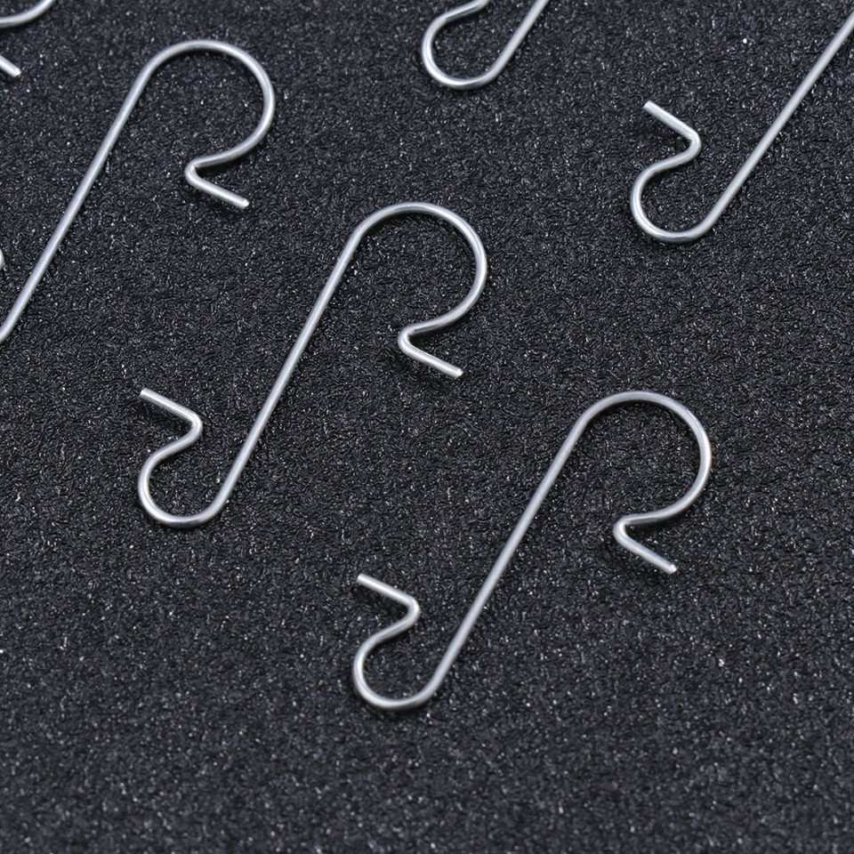 200pcs Small S Shape Hook Christmas Decorations Hanging Pothook Silver ...
