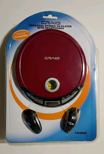 Craig CD2808 Personal Compact Disc Portable CD Player - Red | eBay