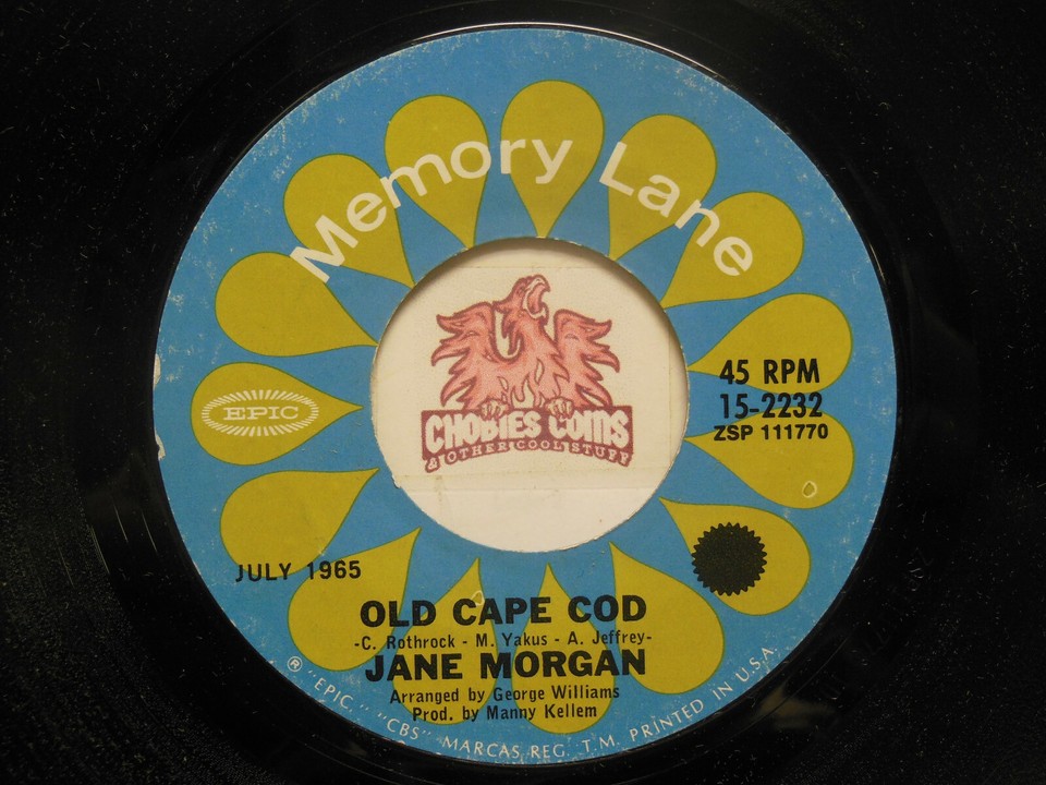 Jane Morgan: Fascination / Old Cape Cod, 45 RPM VG+ (ZB) | eBay