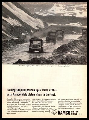 1966 RAMCO Moly Piston Ring St Louis 35 Ton Diesel Trucks Open Pit Mine ...
