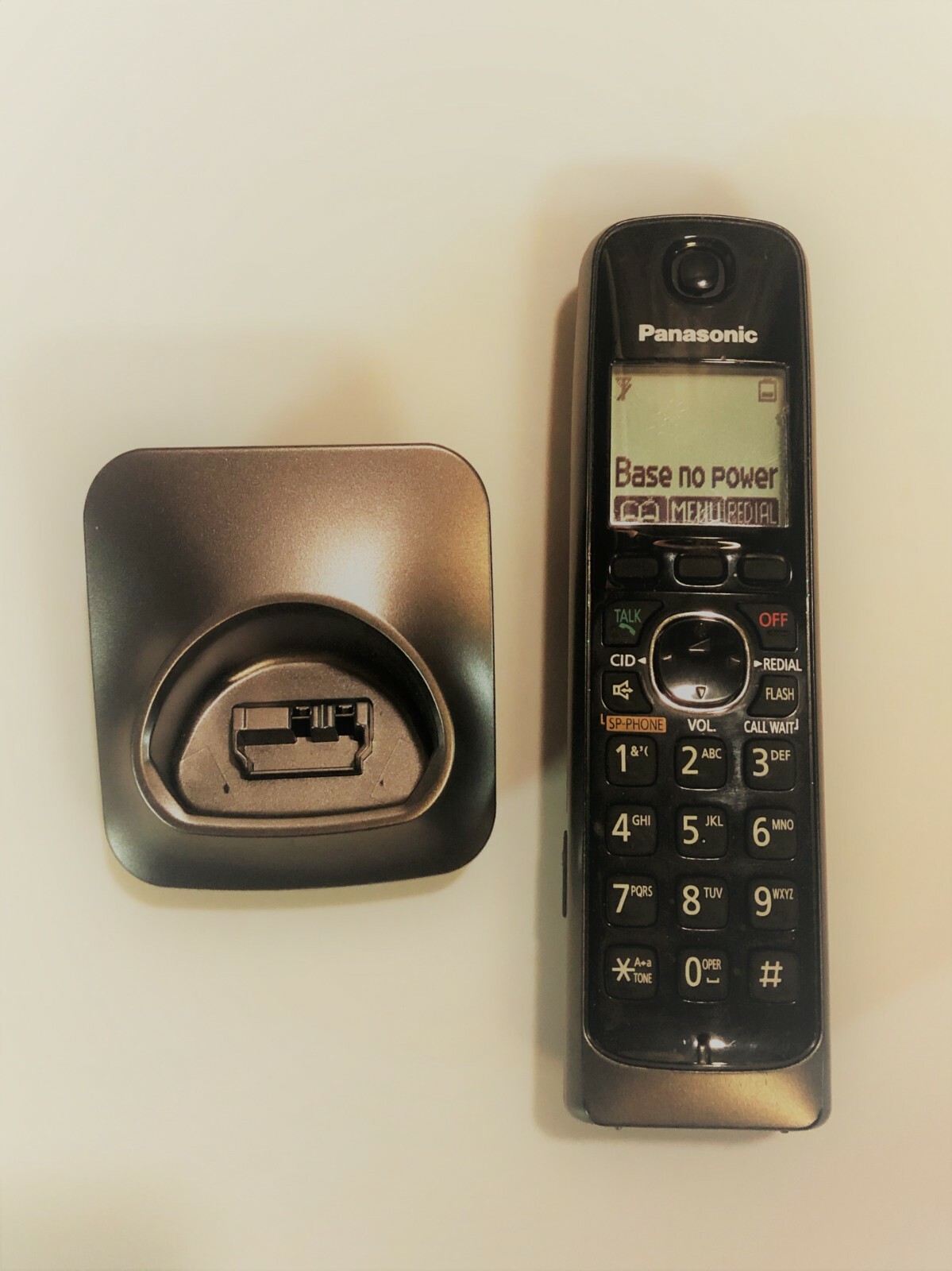 Panasonic KX-TGA660 DECT 6.0 Cordless Expansion Phone w/ PNLC1017 Base ...