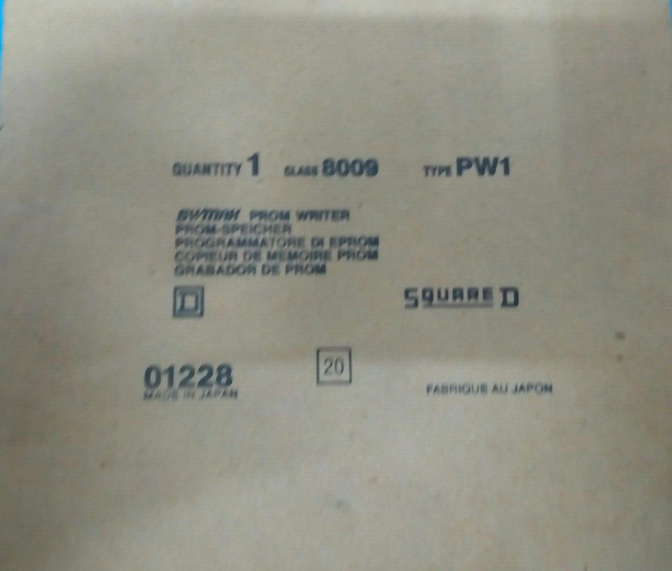 SQUARE D Class 8009 Type PW1 SY/MAX Portable EPROM Programmer Module | eBay