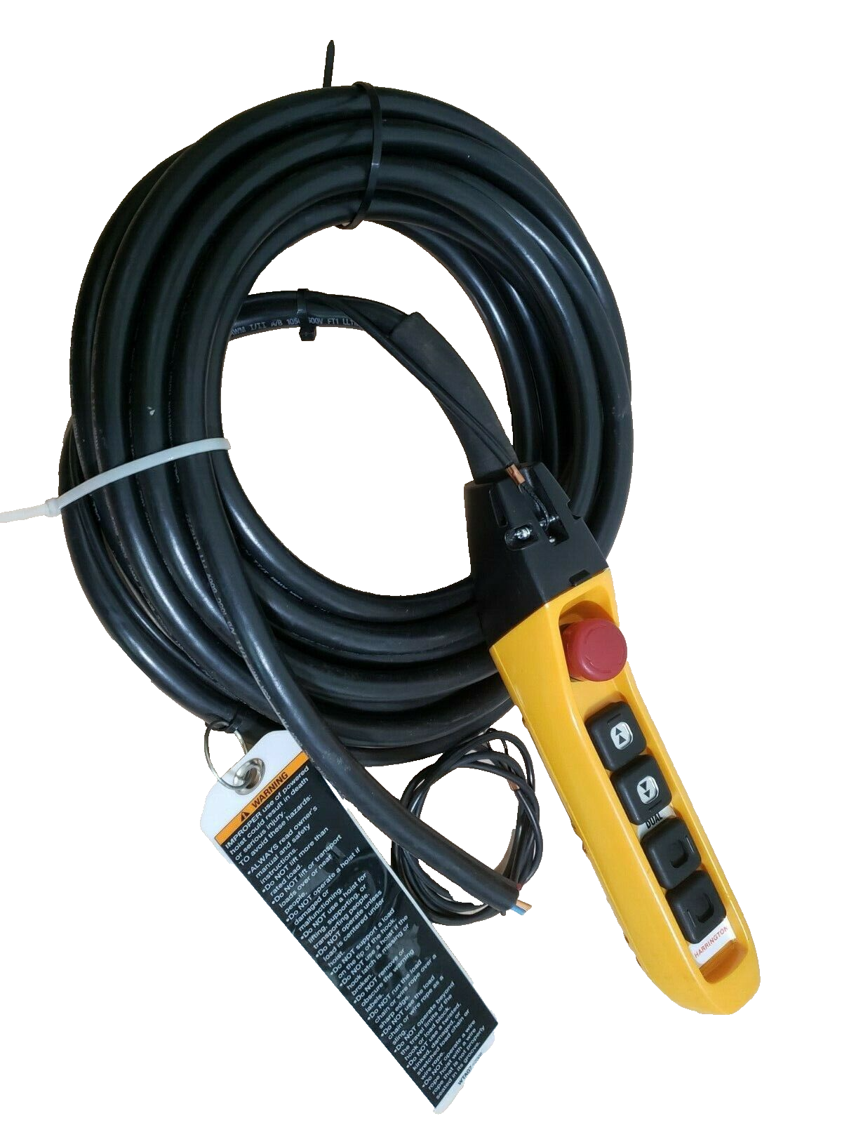 HARRINGTON ER2M HOIST 28 FT CABLE PENDANT 4 BUTTON 172839-001 WITHOUT ...