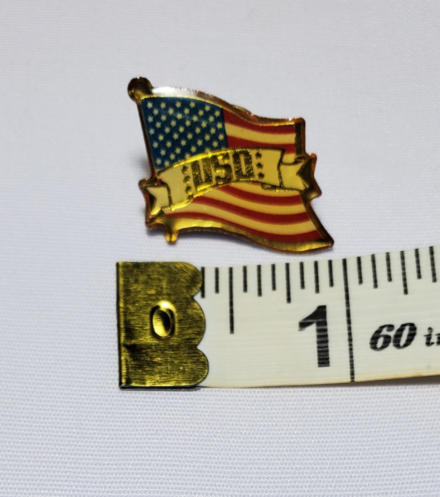USO - American USA Flag Lapel Pin - Enamel Metal | eBay