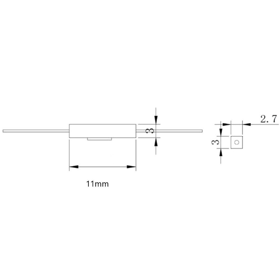 10pcs High Quality Plastic Reed Switch Reed Contact Magnetic Induction ...