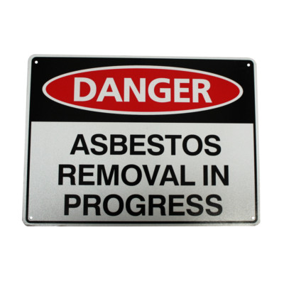 3x WARNING DANGER ASBESTO REMOVAL IN PROGRESS SIGN 300*200MM METAL ...