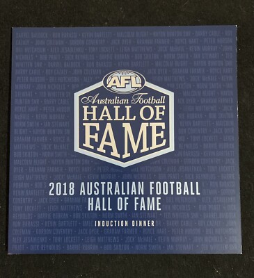 SCARCE 2018 AFL HALL OF FAME MENU | eBay Australia