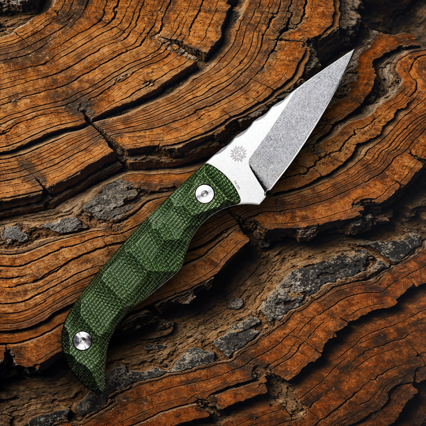 Auxiliary Manufacturing Karl Jr Fixed Knife 3" 14C28N Steel Blade ...