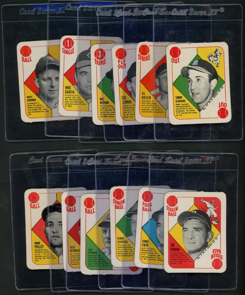 1951 Topps Red Backs Baseball COMPLETE SET (52) Berra Rizzuto Spahn HOF ...