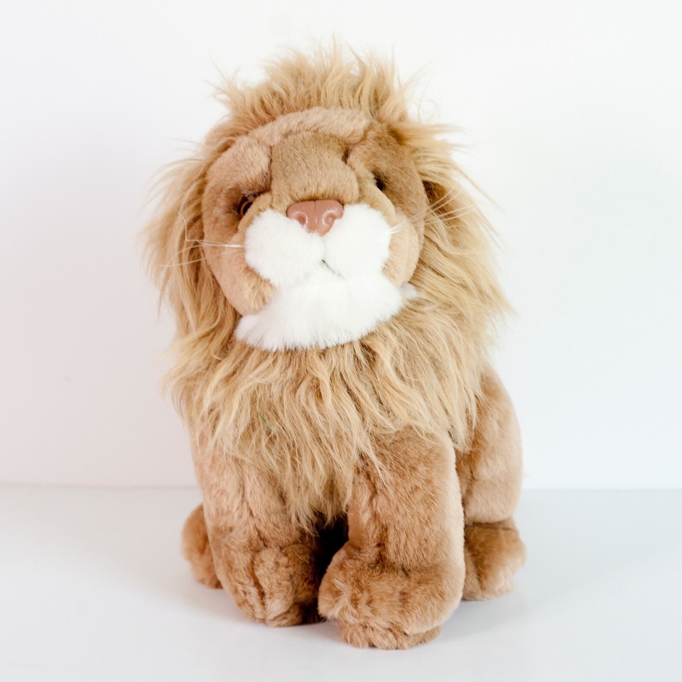 AMC Vintage Lion Plush Stuffed Animal 1985 Made in Korea 10" Pink Nose ...
