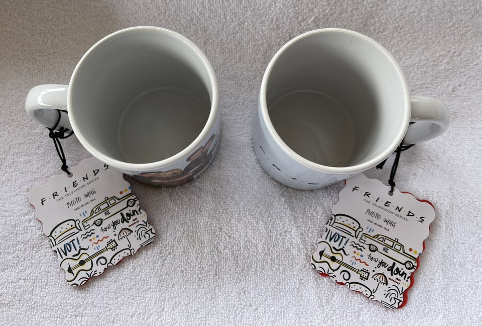 Friends TV Show Mugs Ceramic Coffee Tea Cups Pair with Cast Photo ...