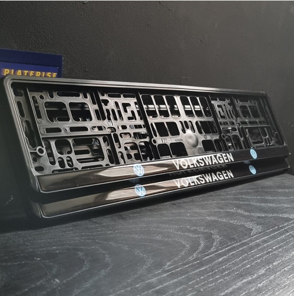 SET OF x2 VOLKSWAGEN VW Number Plate Surrounds Holders Frames. ANY ...