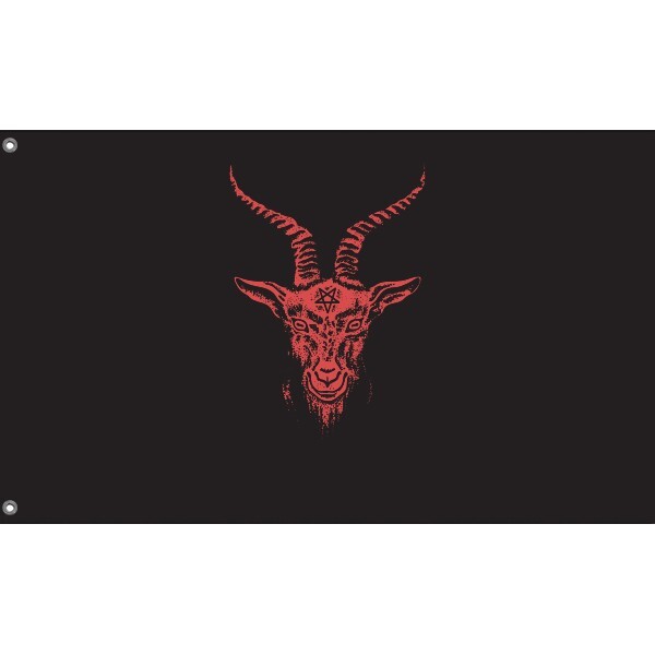 Satanic Goat Head Flag | Unique Design, 3x5 Ft / 90x150 cm, EU Made | eBay