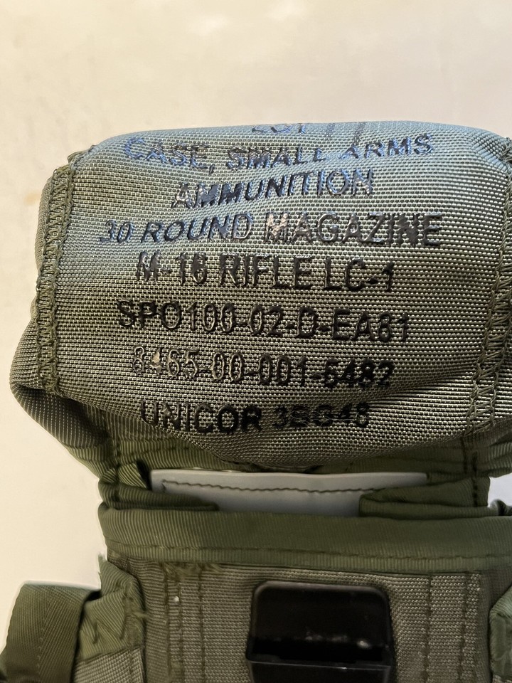 USGI Rifle Pouch Small Arms Ammo Case Magazine Green Alice Clip Vintage ...