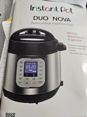 Insta Pot Duo Nova 60 7-in1 multifunction electric pressure cooker 6 ...