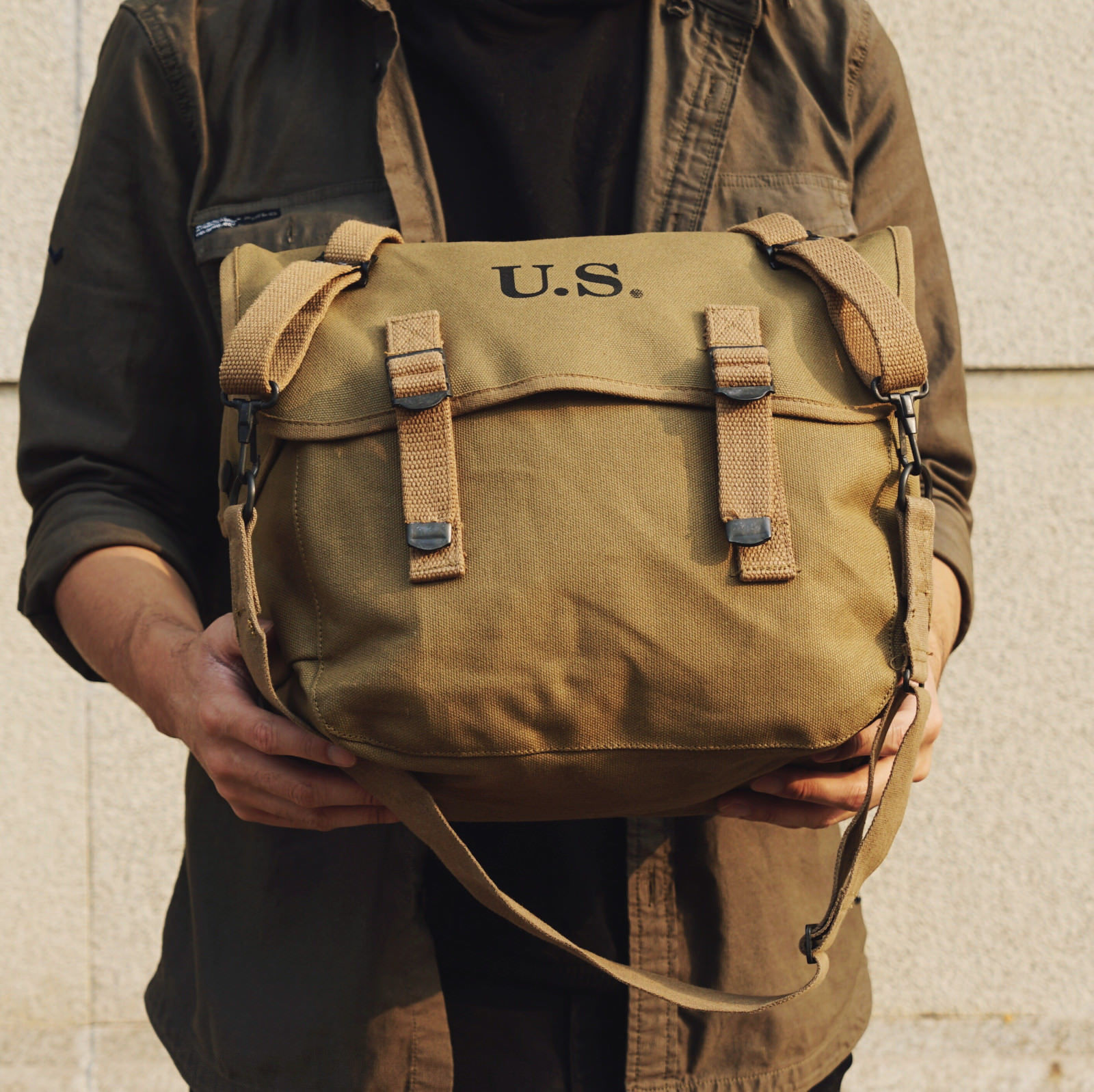 WWII WW2 US ARMY M1936 M36 FIELD MILITARY BAG MUSETTE PACK CANVAS ...