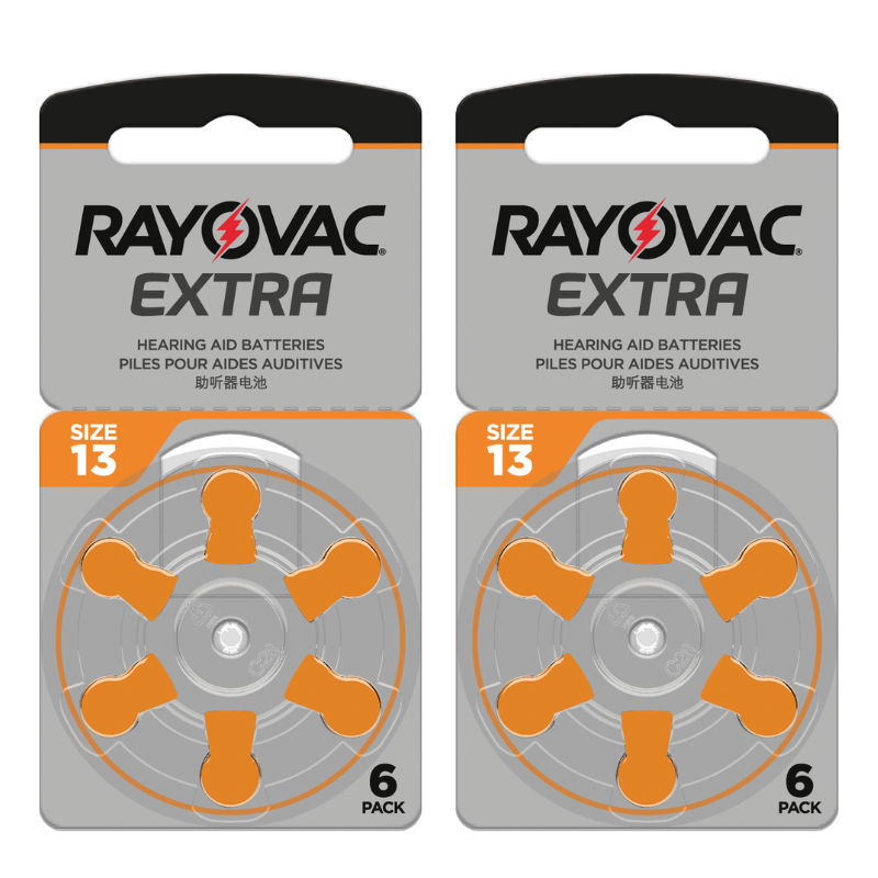 Rayovac Extra Hearing Aid 13 Size batteries * Zinc air * Mercury free x ...