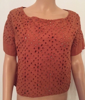 Top Blu Royal Italy Caprice Size M/L Brown Color/Orange 100%Cotton ...