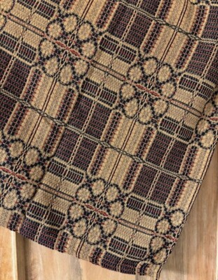 New Primitive Yorktown NAVY RED COVERLET TABLE SQUARE Tablecloth Topper ...