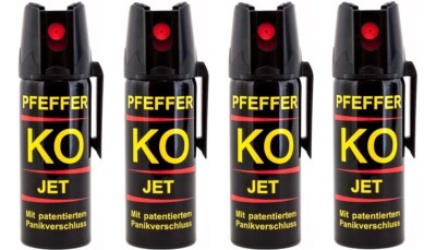 4 x Ballistol KO JET 50 pepper spray 50 ml animal repellent spray spray ...