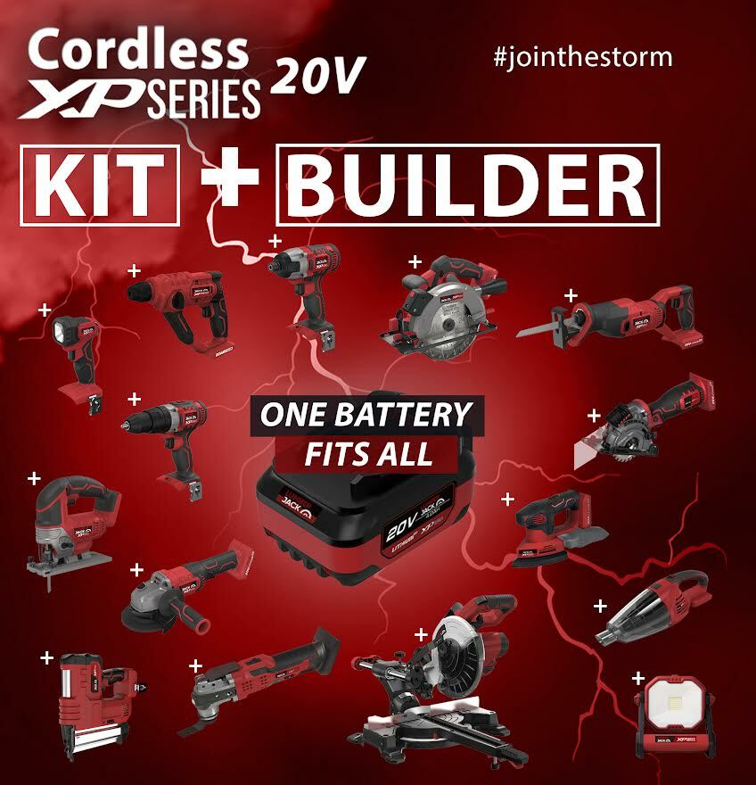 Lumberjack Cordless Power Tools 20V Lithium XP Range Drills Saws ...