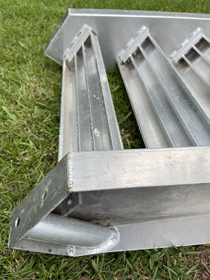 Aluminum Hinged Stairs 4 Step Folding Boat Dock Camper Truck Staircase ...