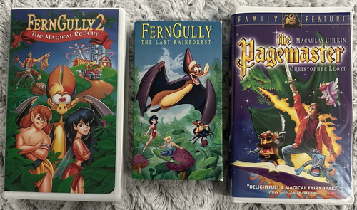 Vintage Fern Gully, Fern Gully 2 The Magical Rescue, Pagemaster VHS Lot ...