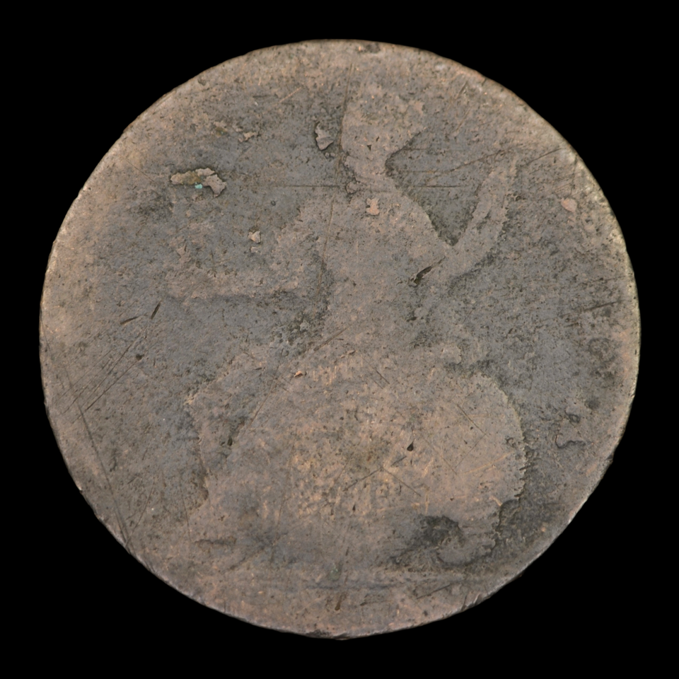 Great Britain George II 1743 1/2P Half Penny Colonial Copper Coin Fair ...