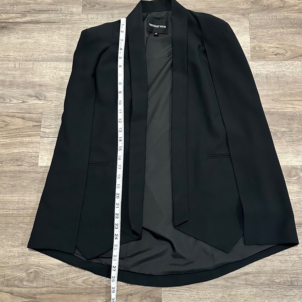 Who What Wear Womens Black Cape Blazer Jacket Size S Structured Cape | eBay