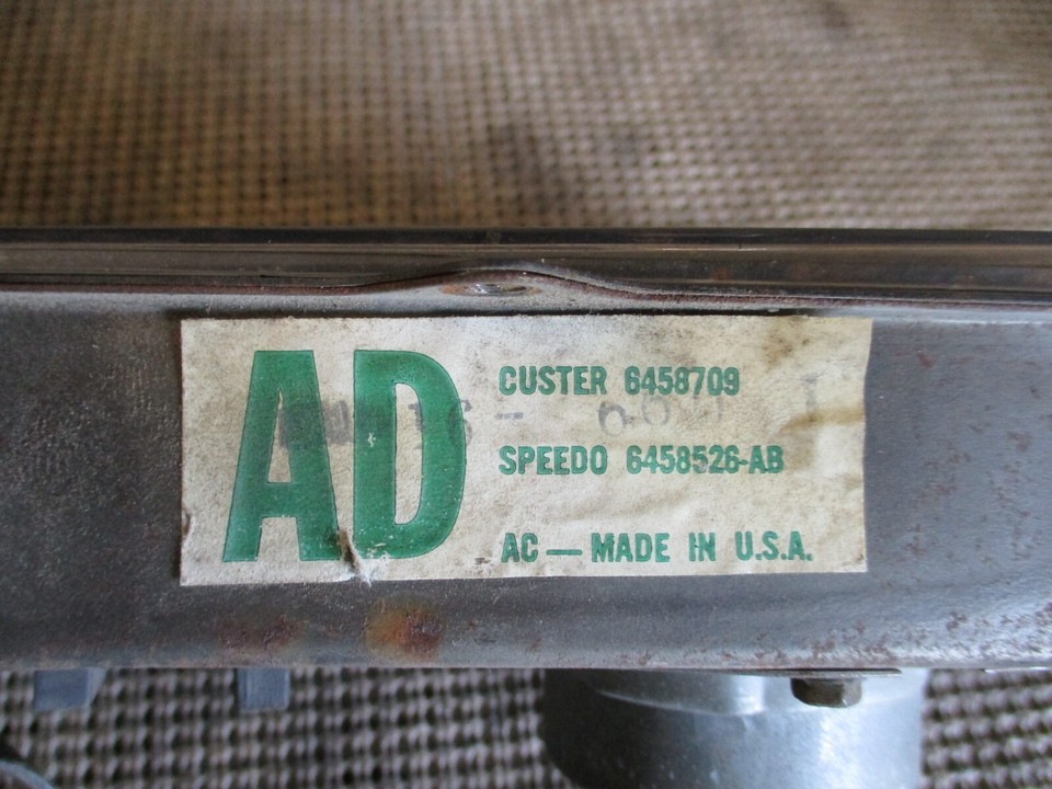 1966-67 Buick Skylark GS 400 Speed Alert Speedometer Fuel Gauge Cluster ...