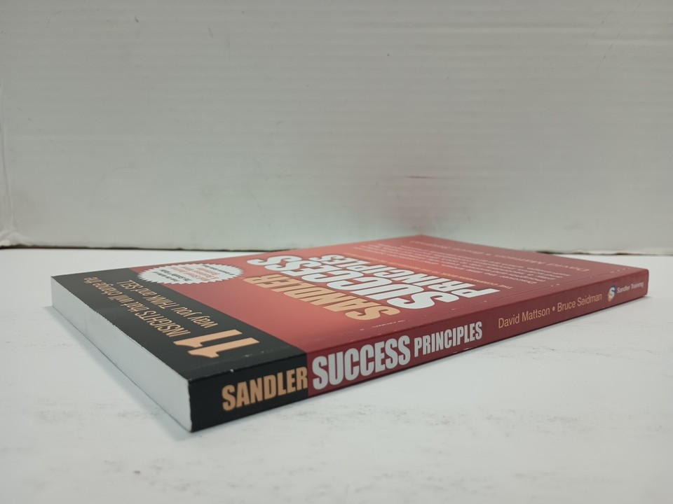 SANDLER SUCCESS PRINCIPLES by David Mattson and Bruce Seidman (2021, Pb ...